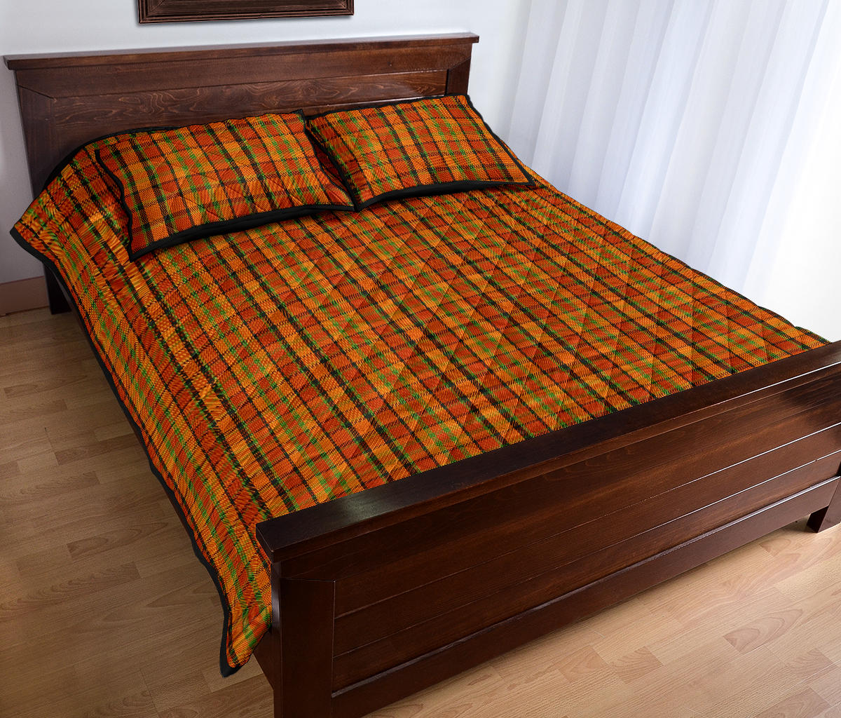 Westy Orange Plaid Quilted Bedding Set – Aircooled Lifestyle